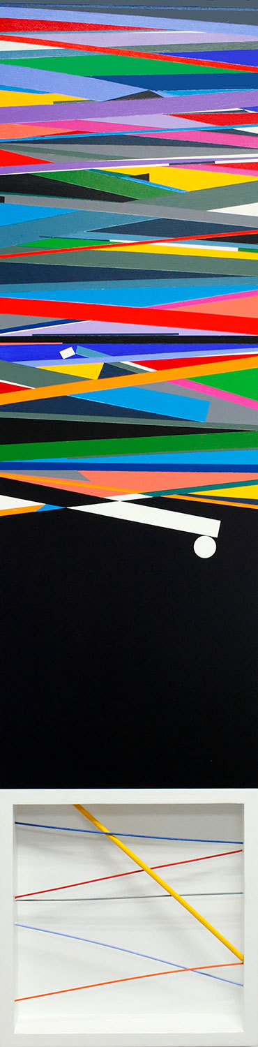 Israel Guevara, Irregular Chromatism, 2014, Acrylic on Wood, UF 48 x 12 ...