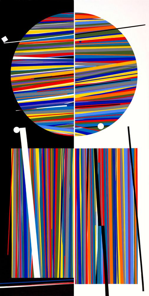 Israel Guevara Twins 2005 Acrylic On Canvas 48 X 12 X 1 5 Inches